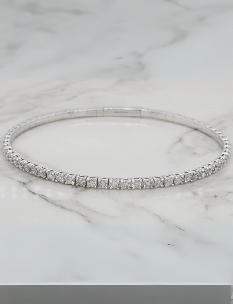 Diamond Eternity Flex Bangle - 3.5ct